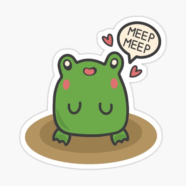"Meet Meep The Frog!" Sticker by ZuriAmbessa | Redbubble