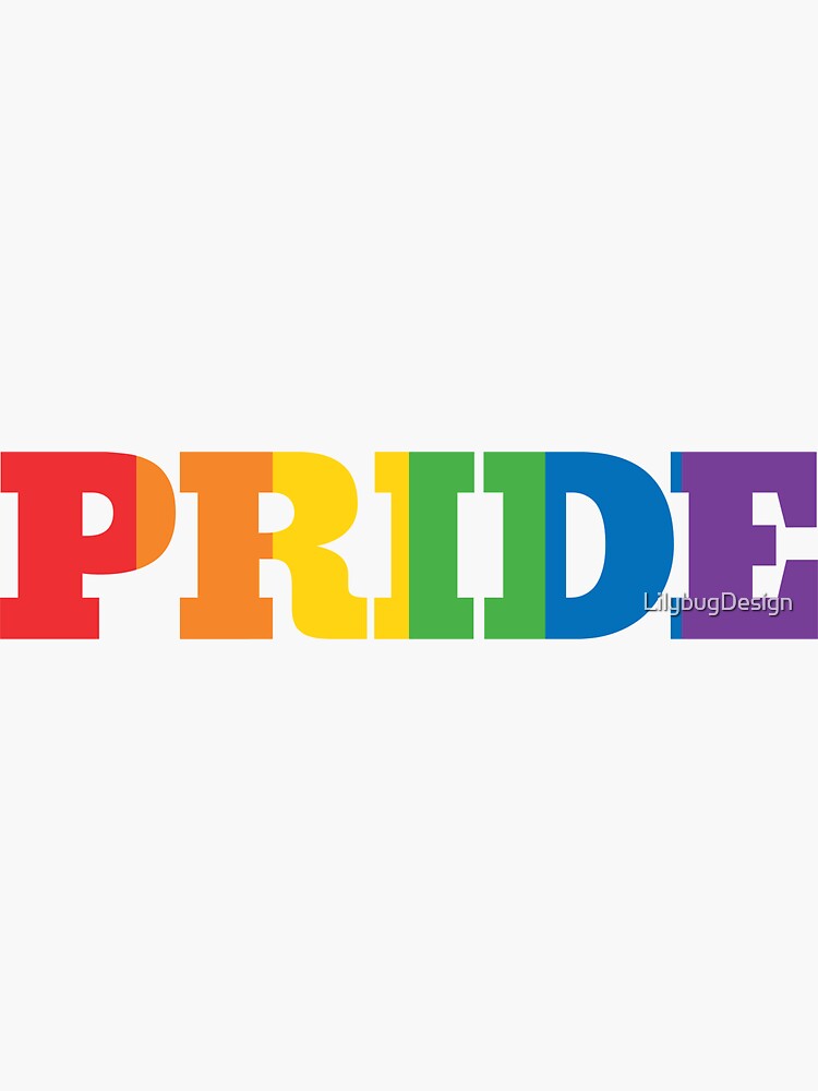 "PRIDE" Sticker by LilybugDesign | Redbubble