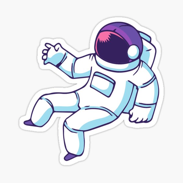 "Aesthetic Floating Spaceman Sticker" Sticker by campe1857 | Redbubble