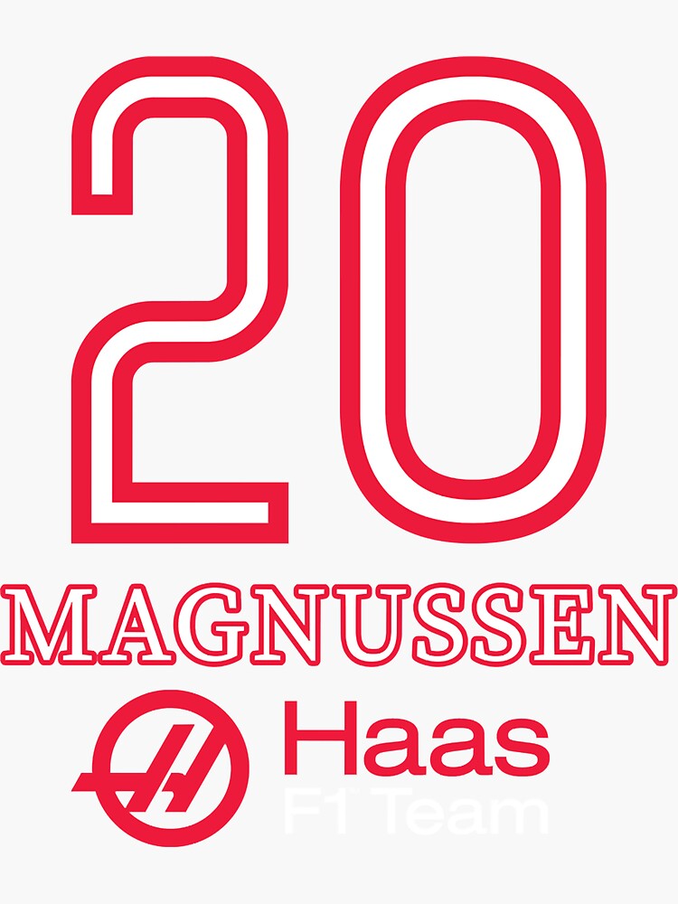 "Kevin Magnussen 2022 Haas F1" Sticker by AmyMayd | Redbubble