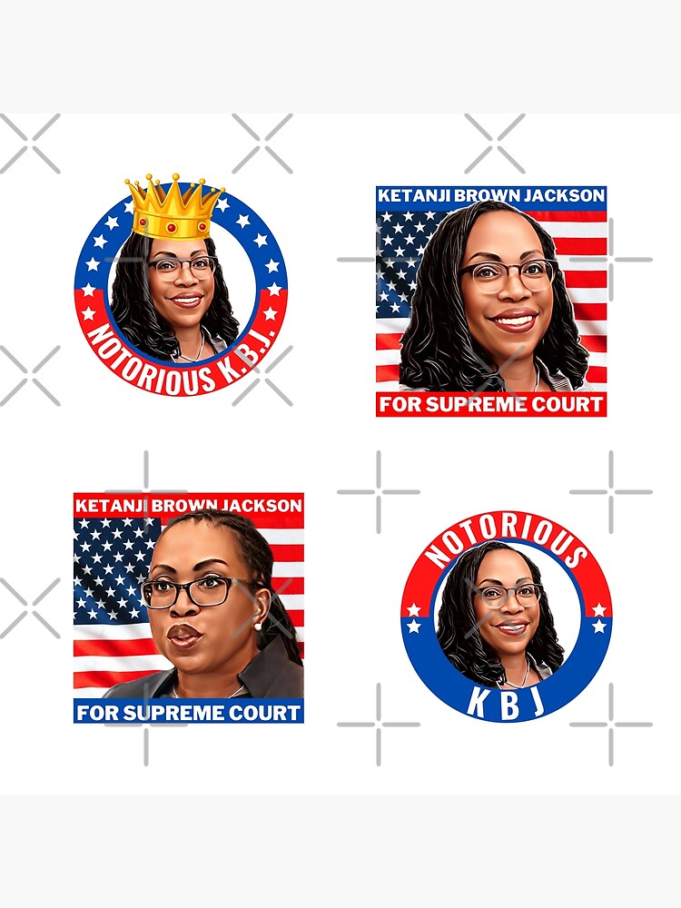 "Judge Ketanji Brown Jackson Cartoon Illustration Sticker Pack " Art ...