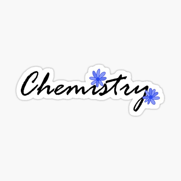 "Chemistry Flowers - Blue" Sticker by ECKDesign | Redbubble
