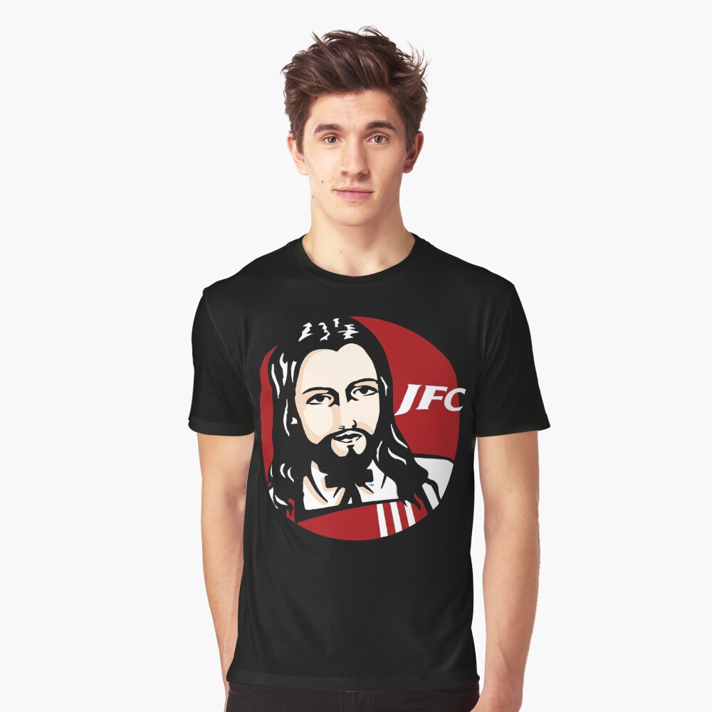 "JFC Jesus Fried Chicken" Sticker for Sale by teddiklint | Redbubble