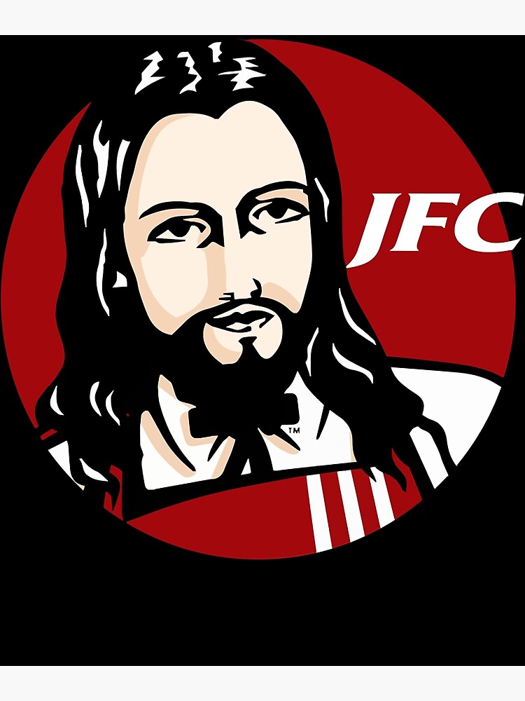 "JFC Jesus Fried Chicken" Poster for Sale by teddiklint | Redbubble