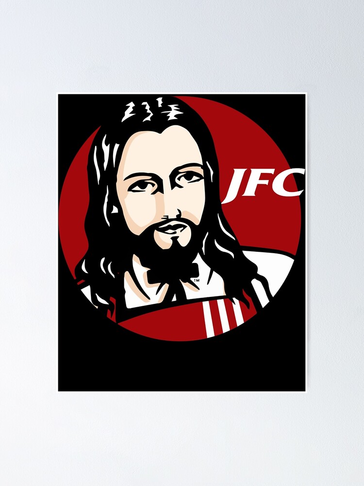 "JFC Jesus Fried Chicken" Poster for Sale by teddiklint | Redbubble