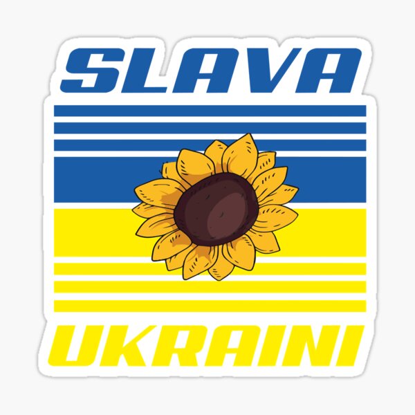 "slava ukraini, Classic" Sticker by lilianacntj | Redbubble