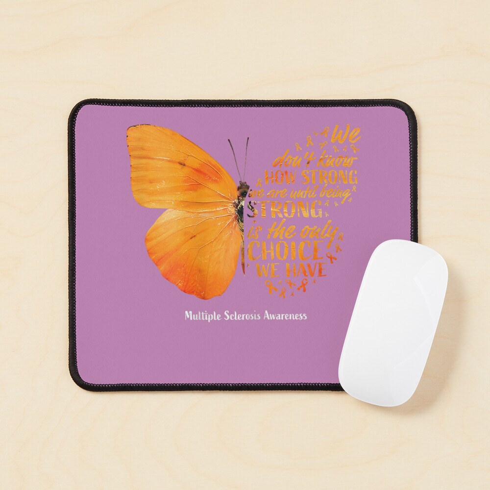 "Womens MS Butterfly Orange Ribbon Multiple Sclerosis Awareness ...