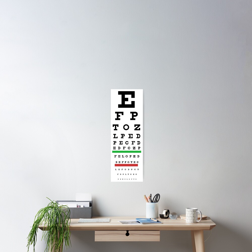 "Eye Chart" Poster for Sale by Delta12Designs | Redbubble