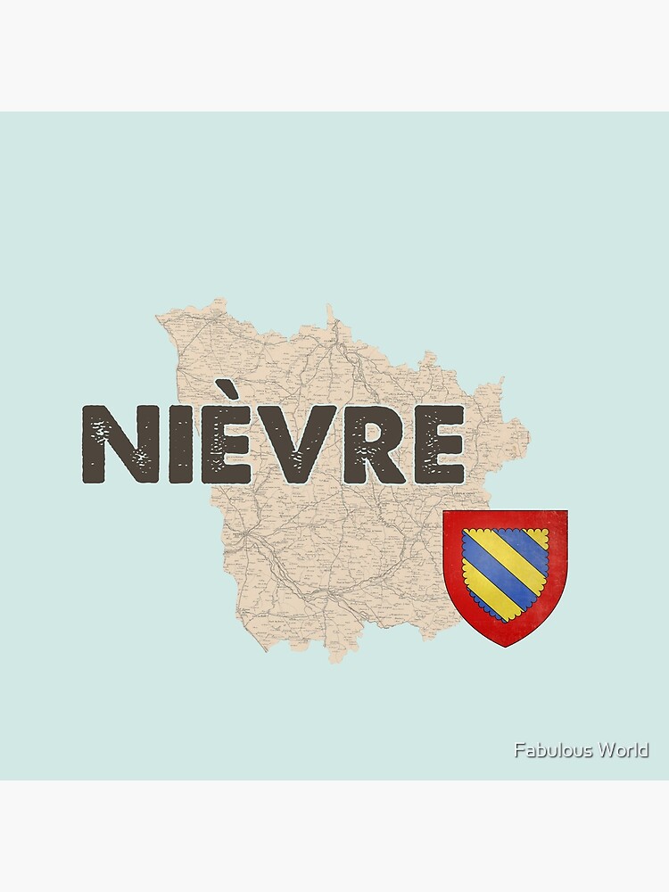 Lámina fotográfica «Nièvre 58 Departamento Nevers Mapa antiguo raro» de ...