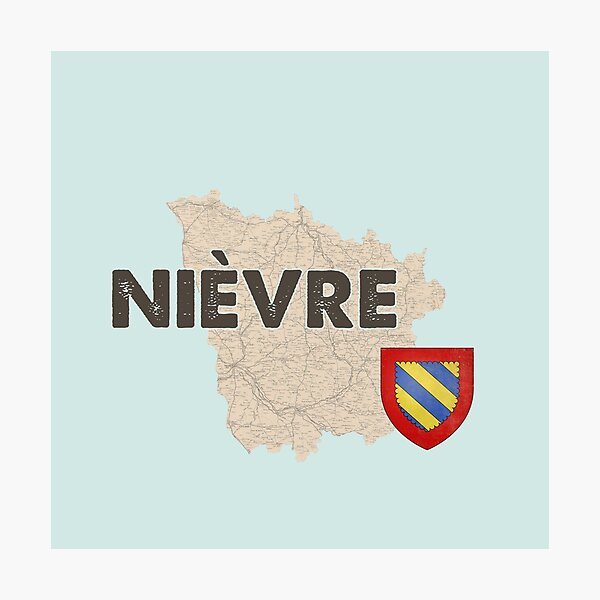 Lámina fotográfica «Nièvre 58 Departamento Nevers Mapa antiguo raro» de ...