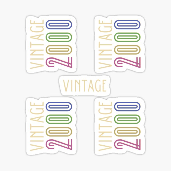 "Vintage 2000 - Made In 2000 | 2000 Original" Sticker by Delandor ...