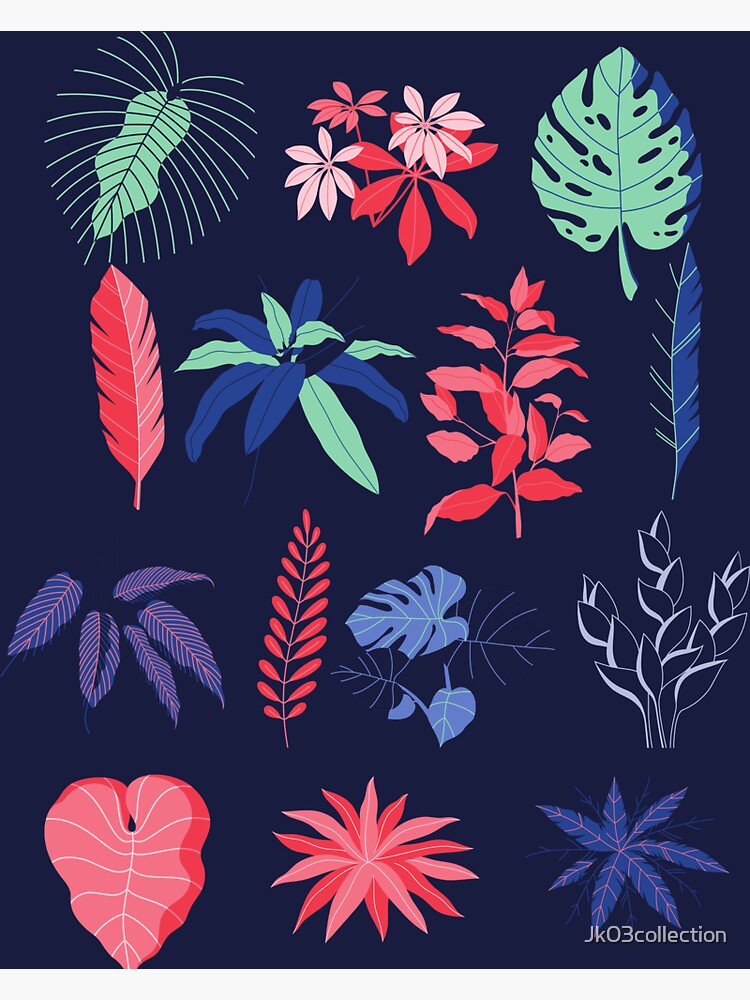 "Bold Folaige leave " Sticker by Jk03collection | Redbubble