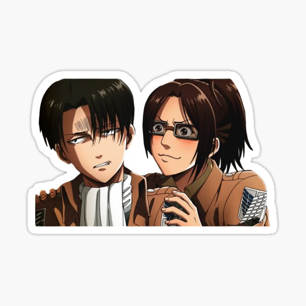 "Levi and Hange" Sticker by katsudream | Redbubble