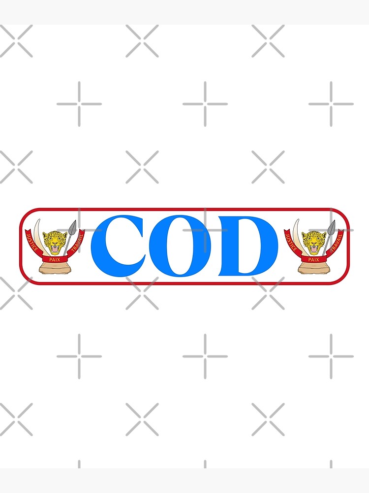 "COD 3 Letter Code DR Congo" Poster for Sale by FedSherDesign | Redbubble