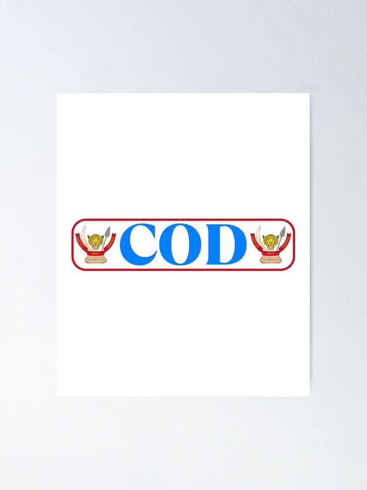 "COD 3 Letter Code DR Congo" Poster for Sale by FedSherDesign | Redbubble