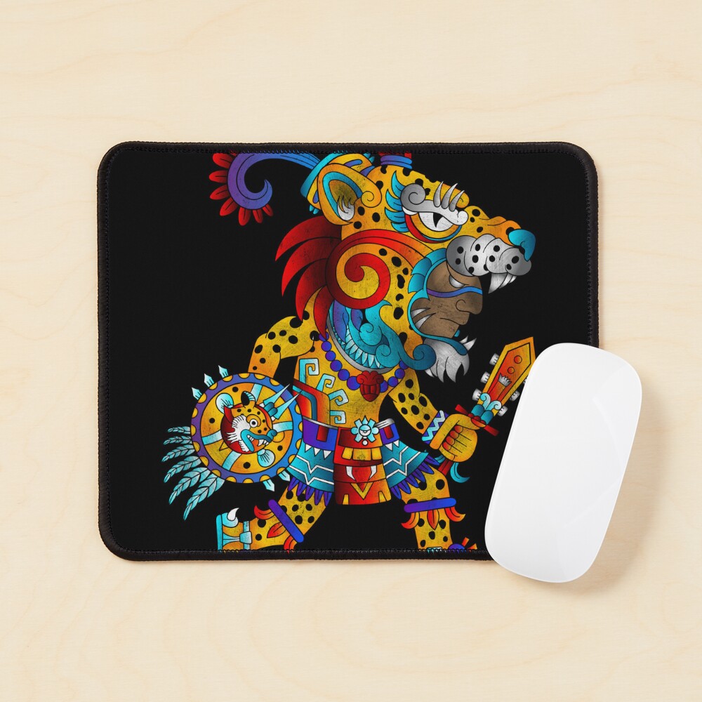 "cartoon jaguar warrior mexico aztec" Sticker for Sale by cat poe ...