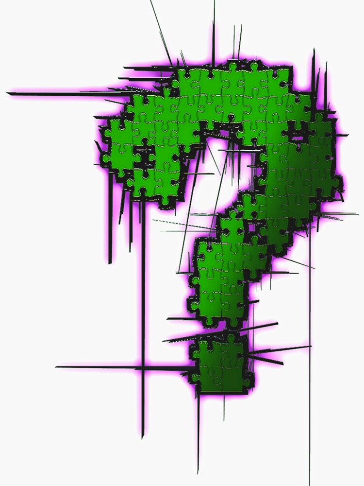 "Question Mark Puzzle Distortion " Sticker for Sale by Craftcafeindia ...