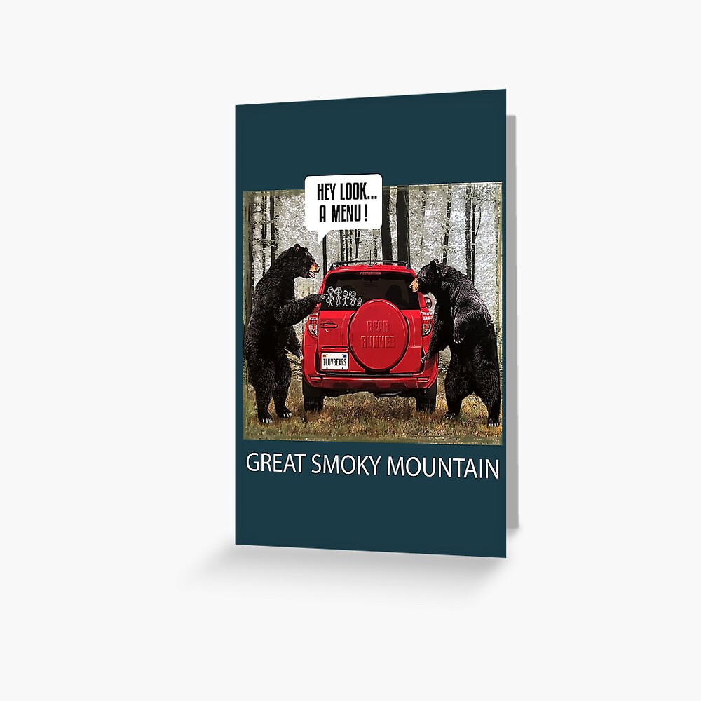 "Great Smoky Mountain Bears Hey Look A Menu Design, Amazing Idea ...