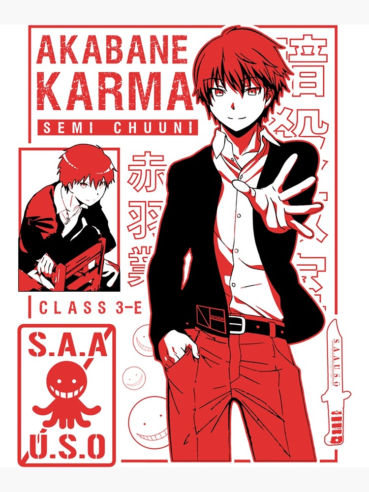 "KARMA AKABANE " Poster for Sale by YourselfNow | Redbubble