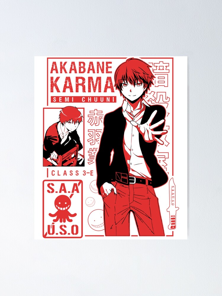 "KARMA AKABANE " Poster for Sale by YourselfNow | Redbubble