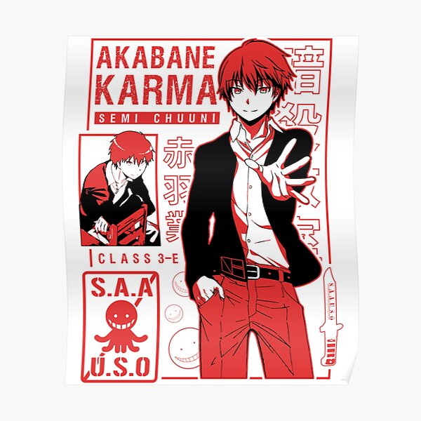 "KARMA AKABANE " Poster for Sale by YourselfNow | Redbubble