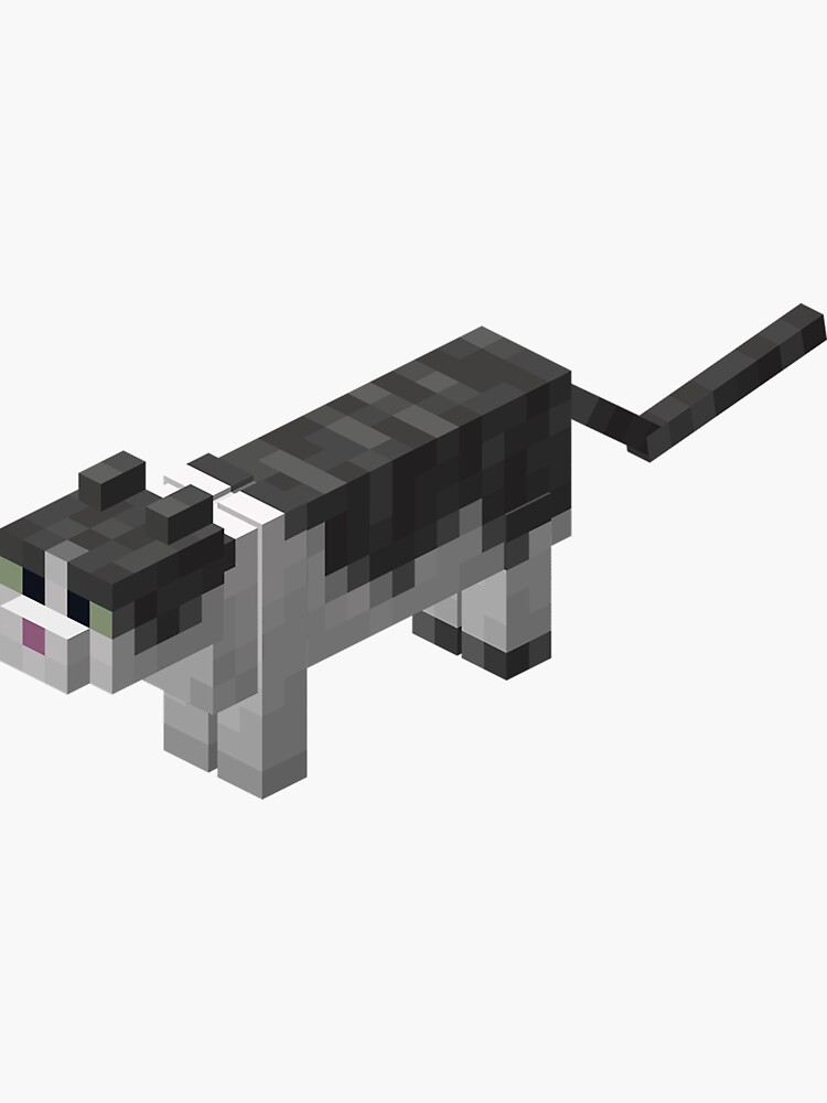 Minecraft Jellie Cat Sticker Sticker For Sale By Emmavolz Redbubble