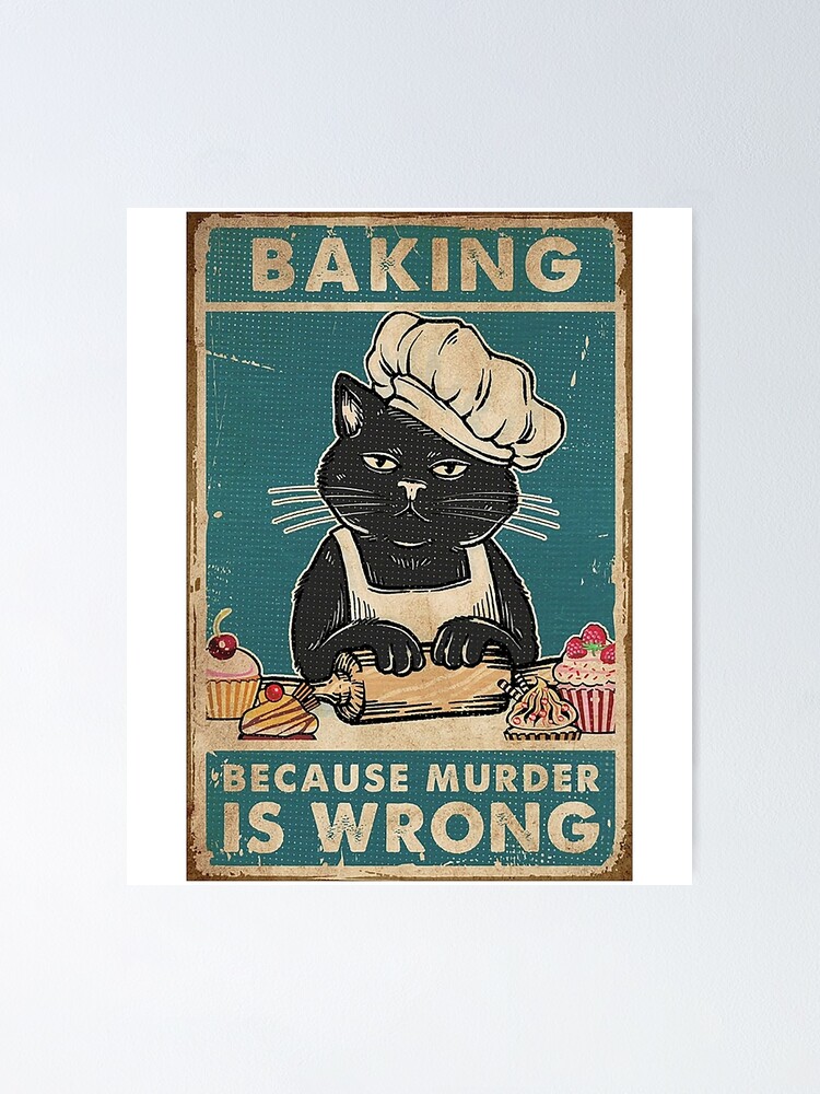 " Black Cat Baking" Poster for Sale by Zerien83 | Redbubble