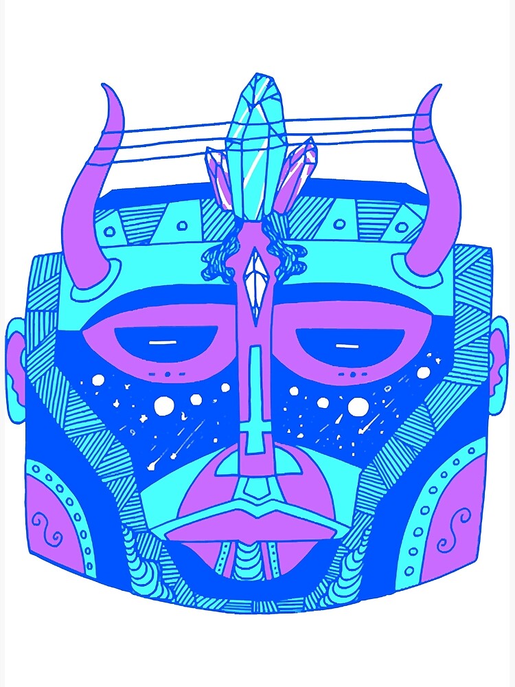 "Blue African Mask No 8 " Poster for Sale by anghai980 | Redbubble