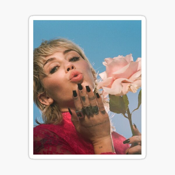 "The Flower Miley" Sticker by tellezsteven | Redbubble