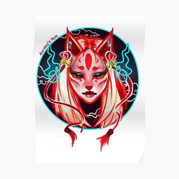 "Kitsune " Poster for Sale by ietngoc525 | Redbubble
