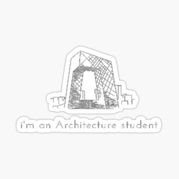 "Design for architecture student " Sticker for Sale by artbyomer ...
