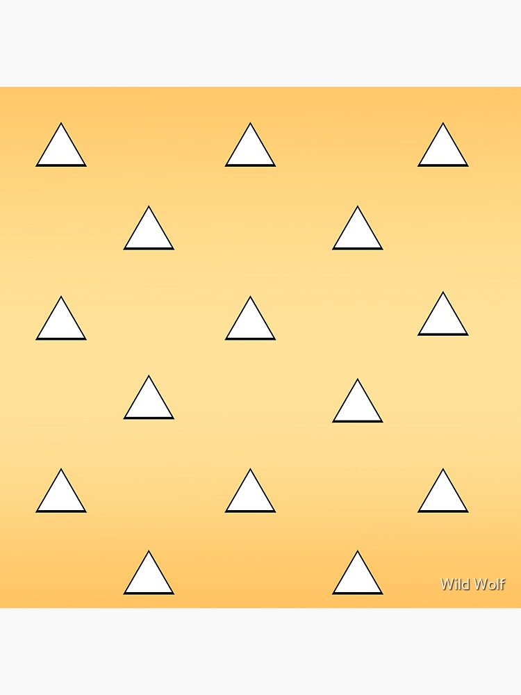 "Yellow triangle Zenitsu Demon Slayer " Sticker by Johnny-C | Redbubble