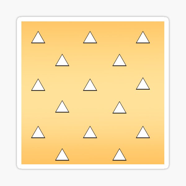 "Yellow triangle Zenitsu Demon Slayer " Sticker by Johnny-C | Redbubble