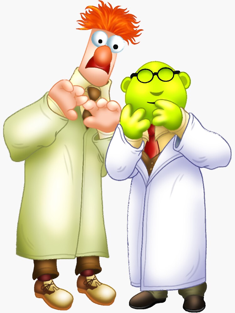 "Bunsen and Beaker " Sticker by RebekahShin | Redbubble