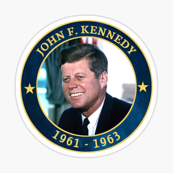 "USA presidents John F Kennedy 1961 - 1963" Sticker by RBNStore | Redbubble