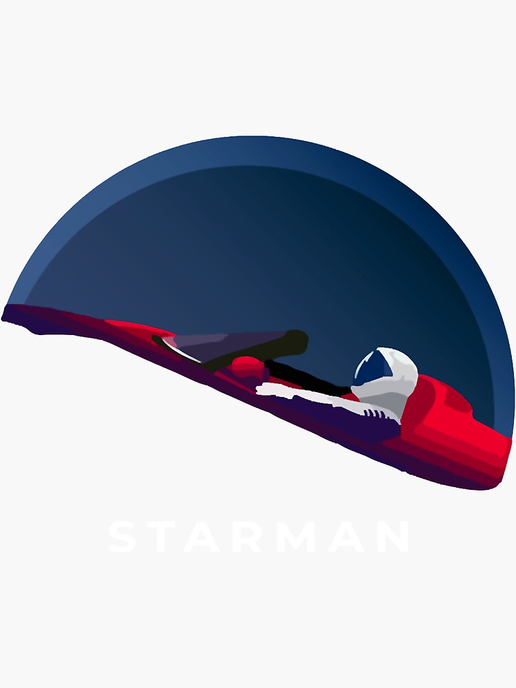 "SpaceX Tesla Starman" Sticker by ChauChauKiu | Redbubble