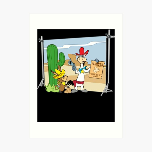 "Vintage Classic Cowboy Quick Draw Cartoons Vintage" Art Print for Sale ...