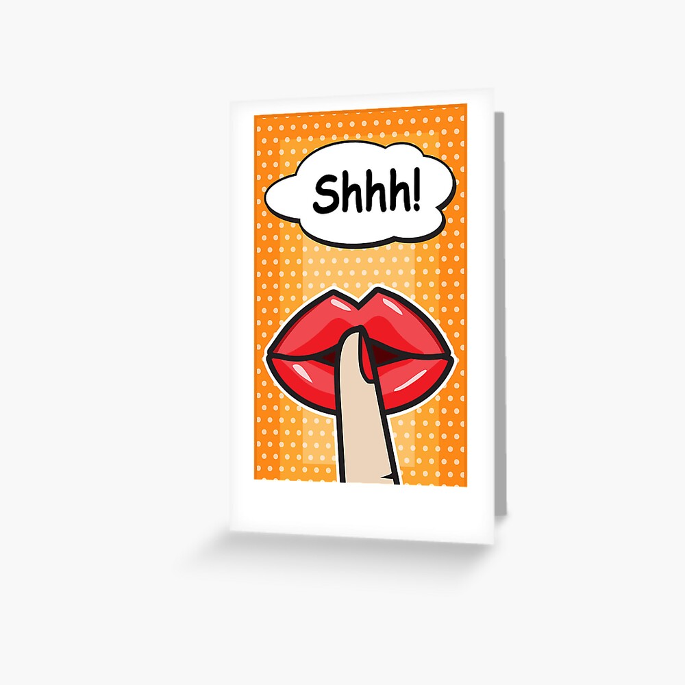 "Shhh Finger on Lips Sign for Quiet Silence Sticker" Magnet for Sale by ...