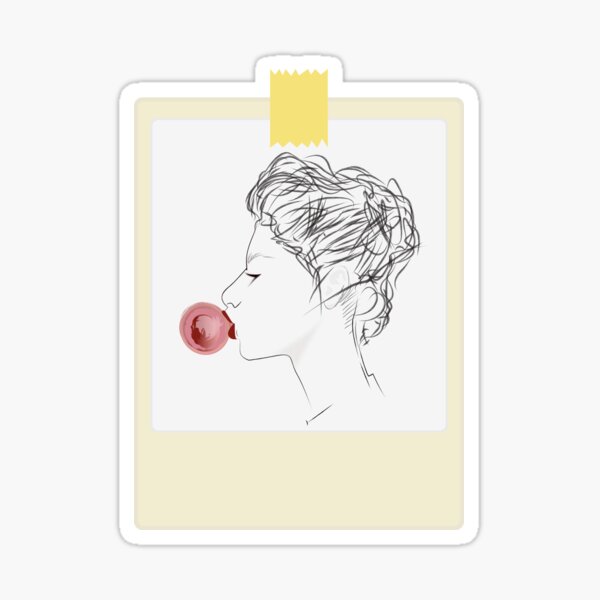"bubble gum" Sticker by AndaRadaArt | Redbubble