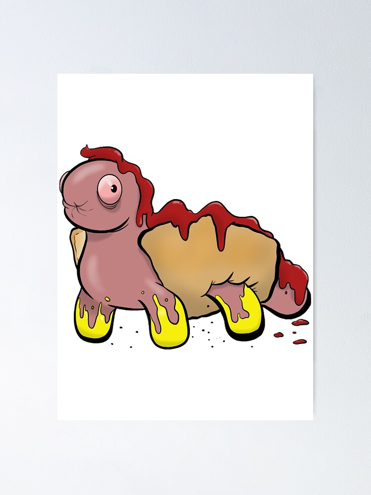 "Hot Dog Monster " Poster for Sale by ha233489 | Redbubble