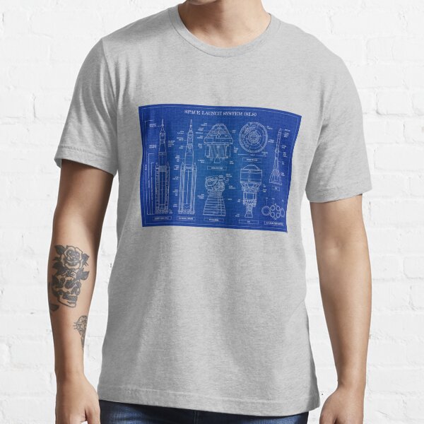 "Space Launch System (SLS) Blueprint" T-shirt for Sale by BGALAXY ...