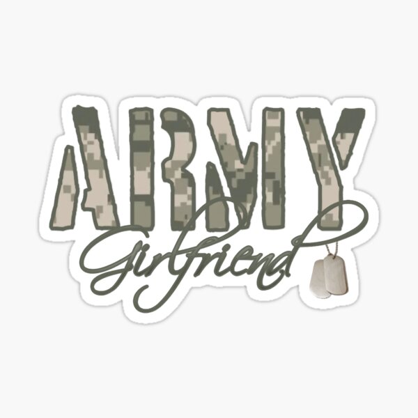 "Army Girlfriend- Dog Tags" Sticker by ErlingPuskas | Redbubble