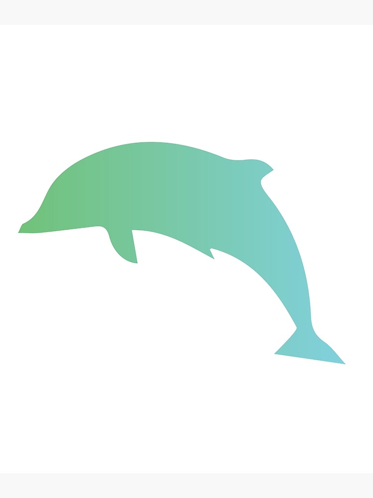 Póster «Delfín en degradado de color verde y azul.» de Cute--Animals ...