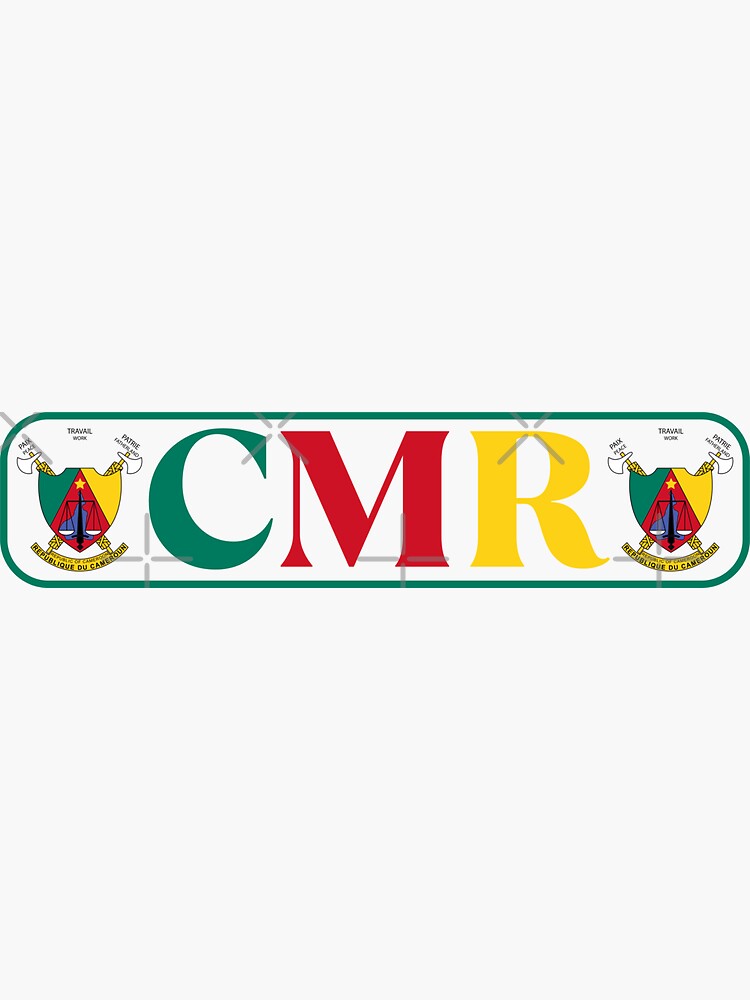 "CMR 3 Letter Code Cameroon" Sticker by FedSherDesign | Redbubble