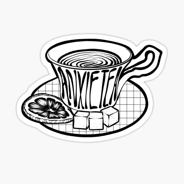 "AnxieTea" Sticker by gothmochi | Redbubble