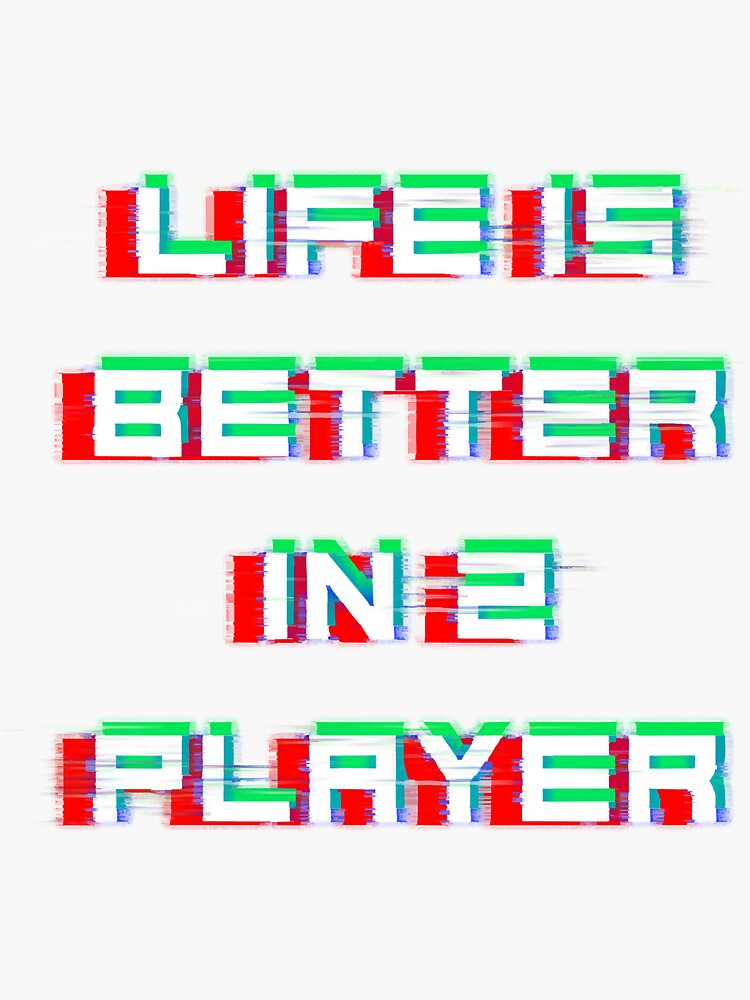 "Glitch Computer Video Game Error Typographic Design " Sticker for Sale ...