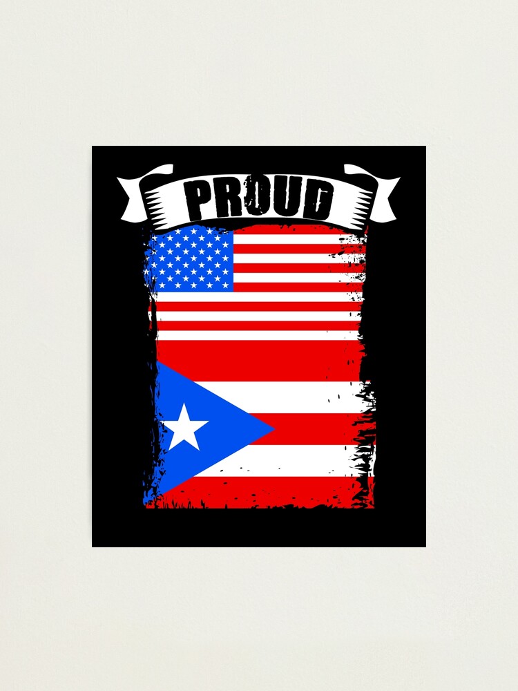 Lámina fotográfica «Orgulloso puertorriqueño americano para un boricua ...