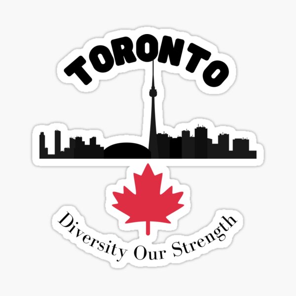 "Toronto, Canada | Toronto, Canada with Skyline & Maple Leaf" Sticker ...