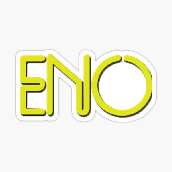 "BRIAN ENO" Sticker by AngelaNel4 | Redbubble