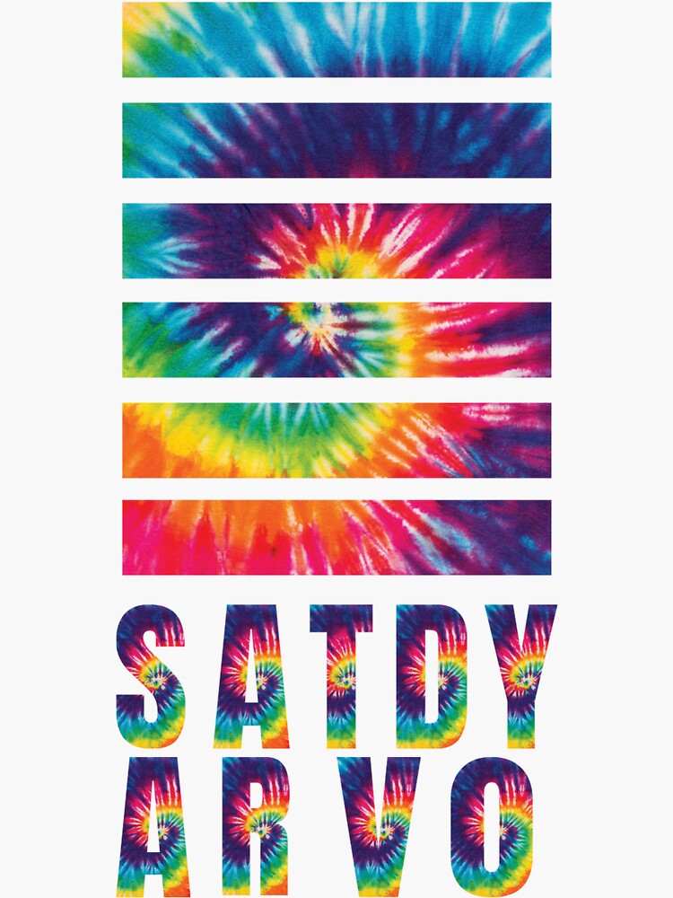 "Satdy Arvo tye dye" Sticker by MacOneal | Redbubble